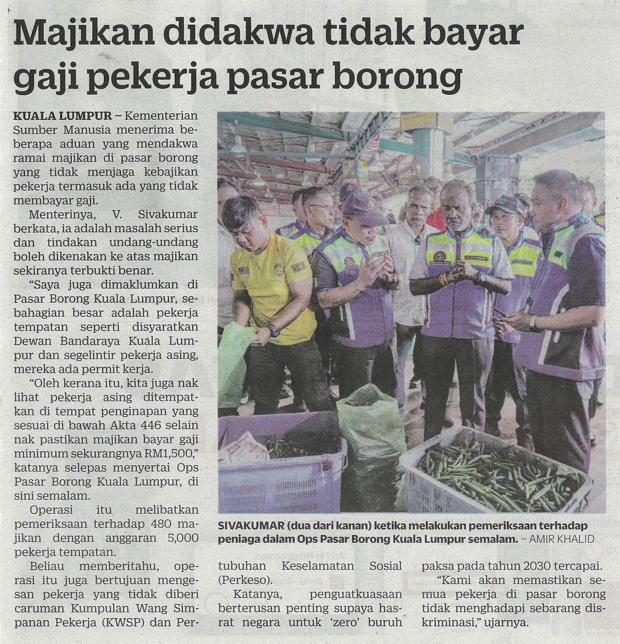 majikan didakwa tidak bayar gaji pekerja pasar borong | Jabatan Tenaga ...