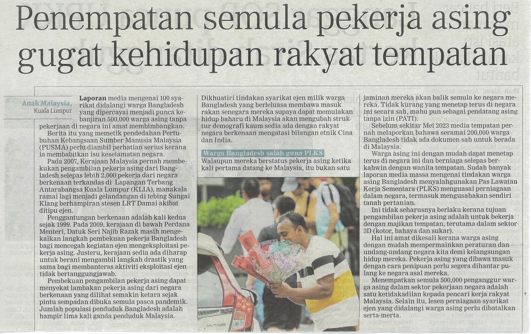 penempatan semula pekerja asing gugat kehidupan rakyat tempatan ...